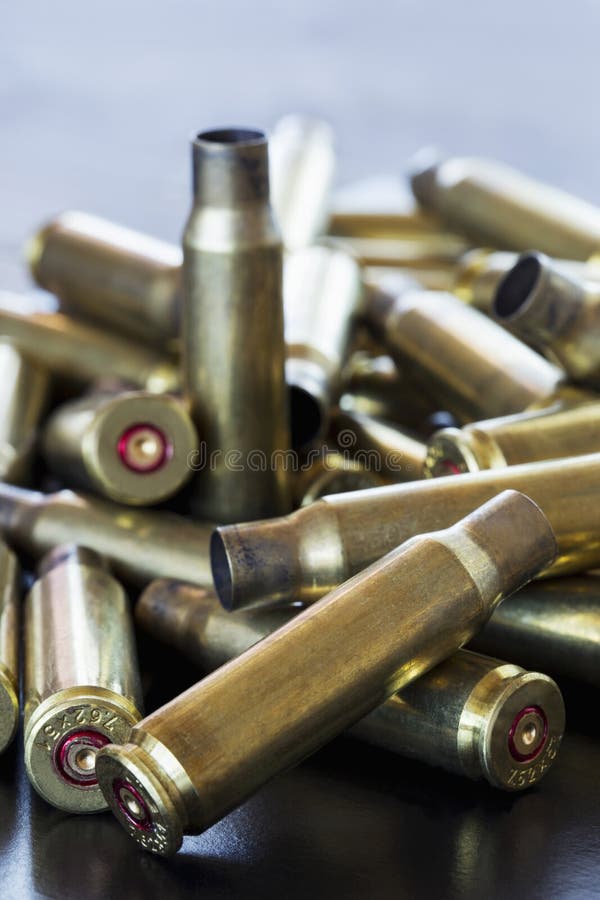 The cartridge cases stock photo. Image of hunting, crime - 69220896