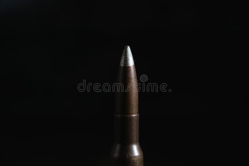 Cartridge on a Dark Background. the Concept of Modern Armaments and ...