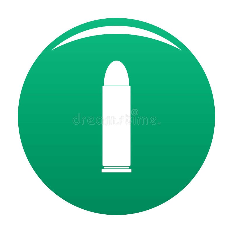 Cartridge Icon Vector Green Stock Vector - Illustration of icon, weapon ...