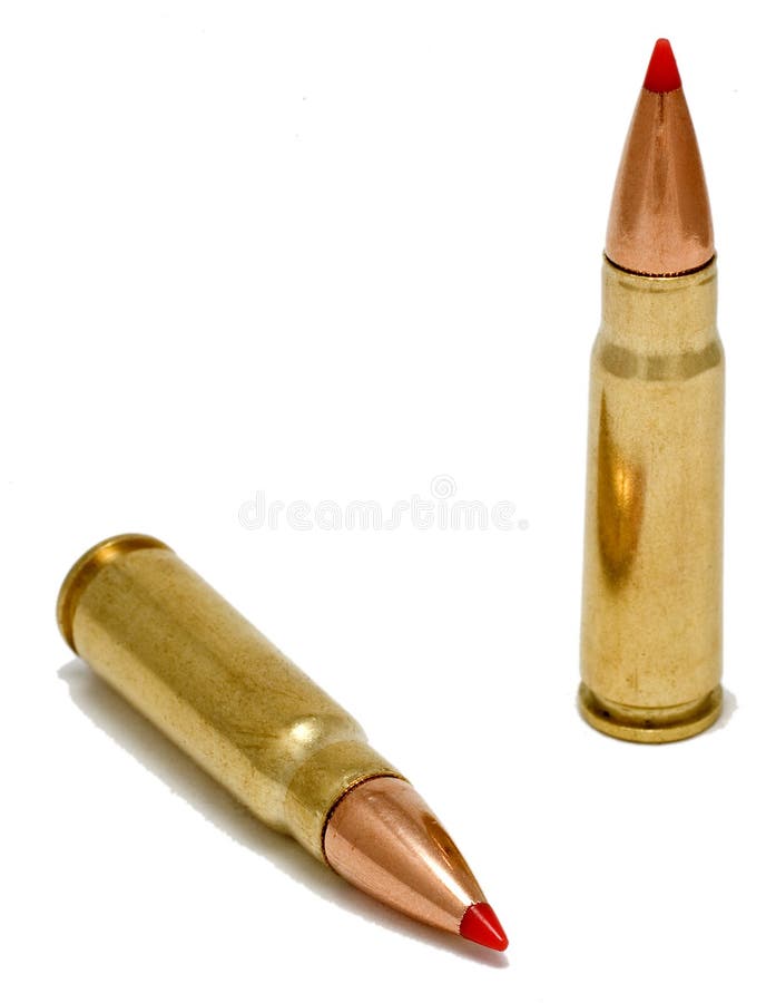Red tipped bullet stock image. Image of projectile, metal - 57380059