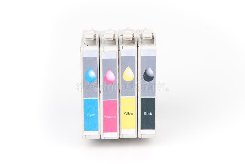 Cartridges for Colour Inkjet Printer Stock Photo - Image of cyan ...