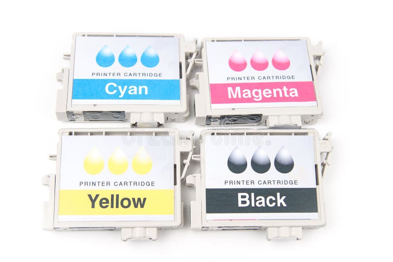 Cartridges for Colour Inkjet Printer Stock Image - Image of office ...