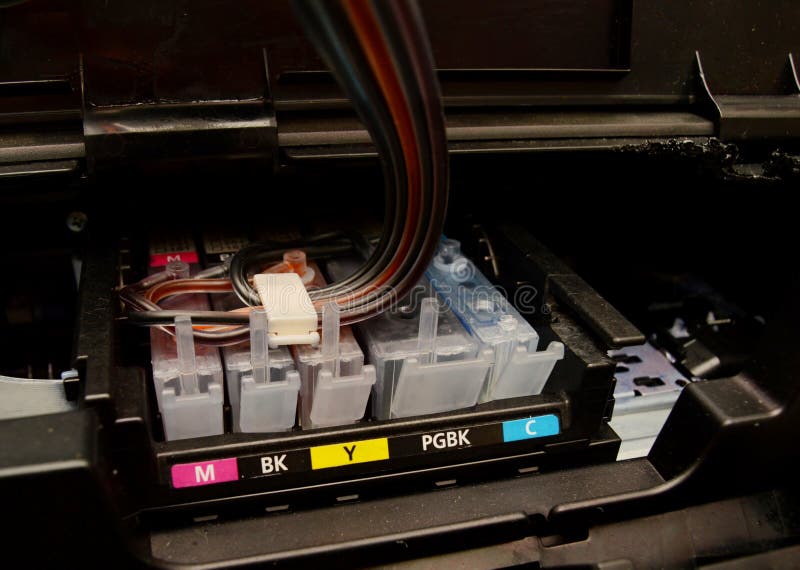 Cartridges an Inkjet Printer Stock Photo - Image of printer, hardware ...