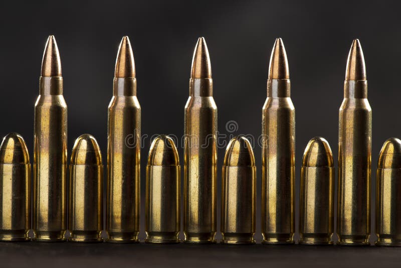 Cartridges for Rifle and Pistols Stock Image - Image of bullets ...