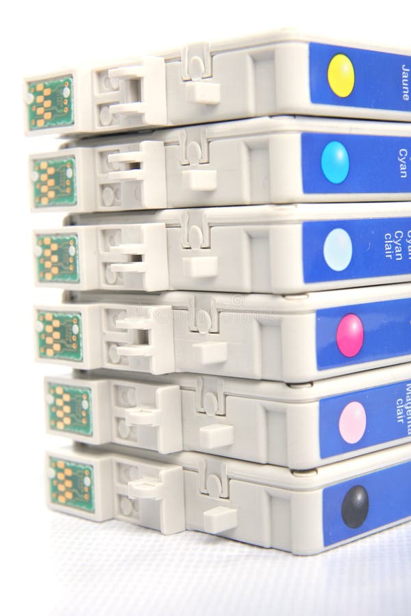 Cartucho De Impressora Inkjet De Seis Cores Foto de Stock - Imagem de ...