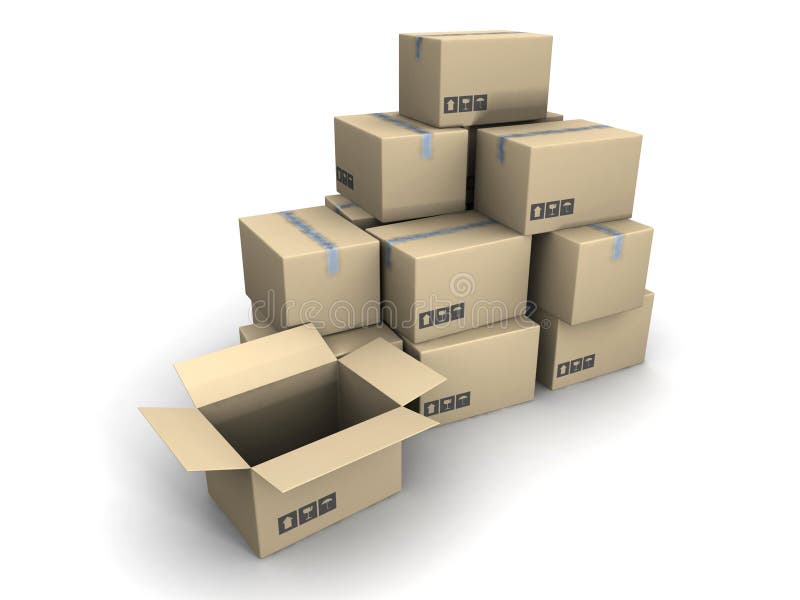 Cajas Dañadas 3d, Caja De Cartón Quebrada, Cajas Planas Mojadas, Cargo ...