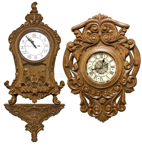 Carved clock stock image. Image of circle, antique, vignette - 11467137
