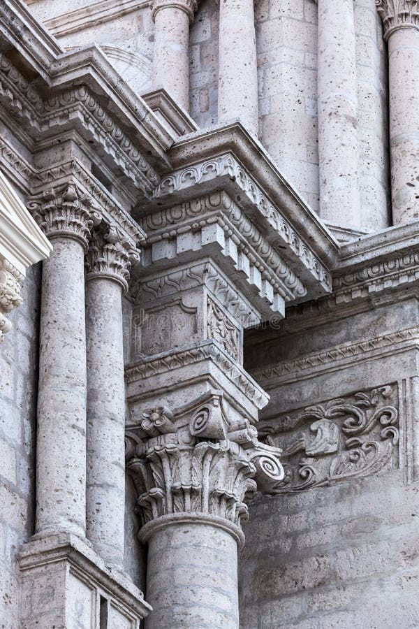 Carved columns stock image. Image of ornate, building - 130532787