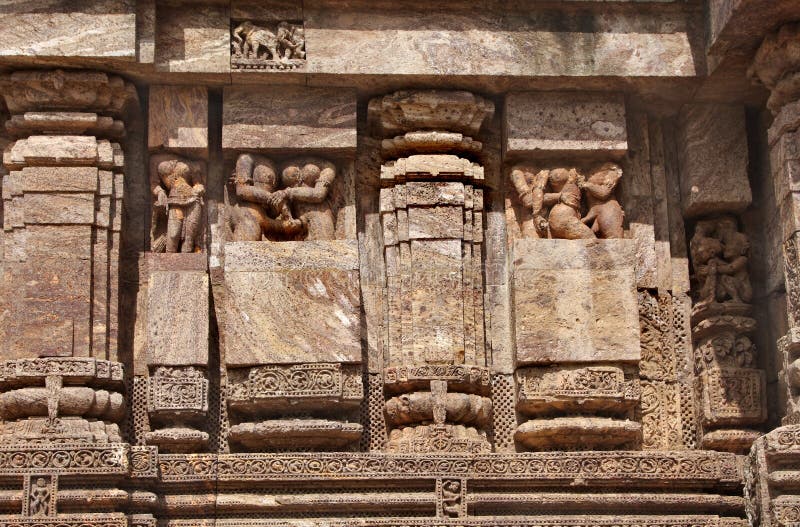 Carved Erotic Sculptures At Sun Temple Konark Stock Image Image Of
