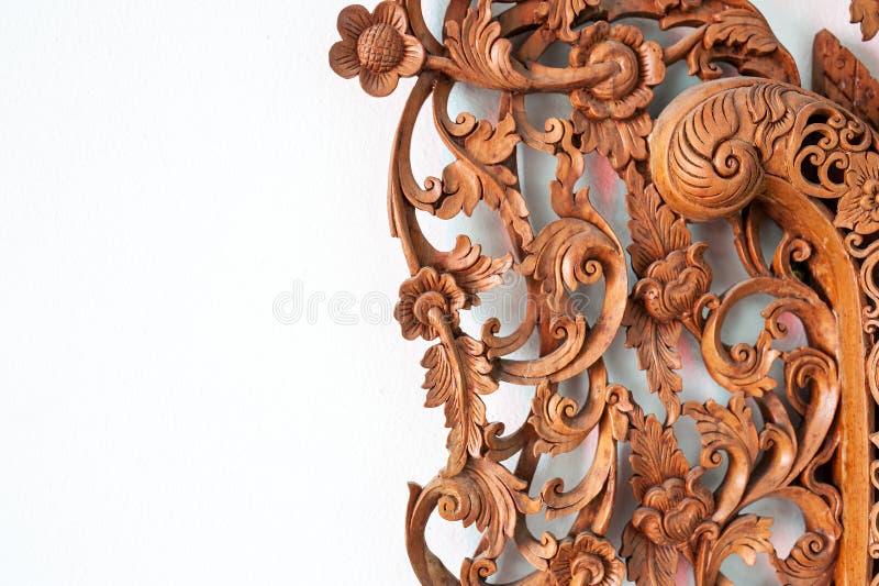 Carved Flower Line Thai with Soft Light Stock Photo - Image of thailand ...