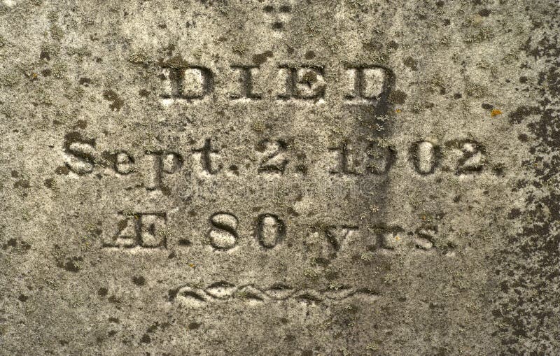 Carved Inscription Old Headstone Stock Image - Image of engraved ...