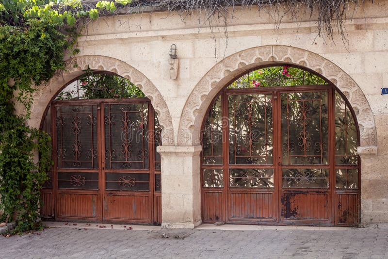 Carved Large Gate in the Wall Stock Image - Image of arch, metal: 185683517