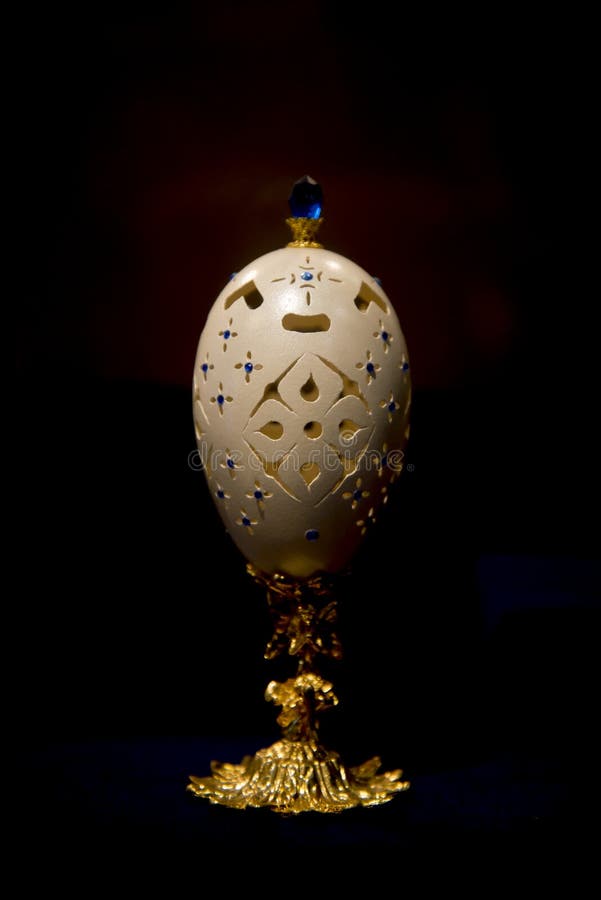 Beautiful Carved Ostrich Egg Shell Stock Image - Image of ostrich ...