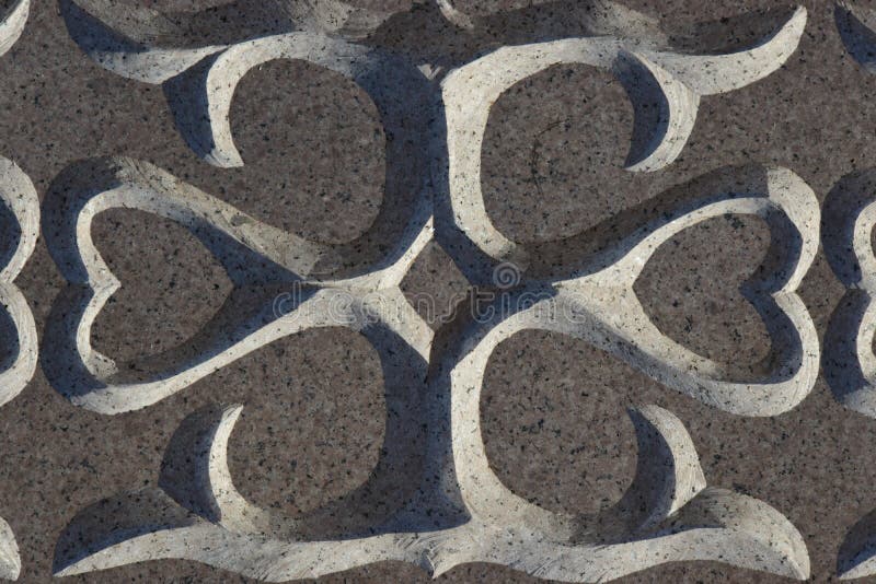 Carved Pattern on a Stone Surface Stock Photo - Image of pattern ...