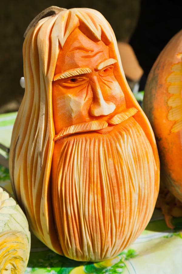 Carved pumpkin face stock photo. Image of funny, eyebrows - 45126922