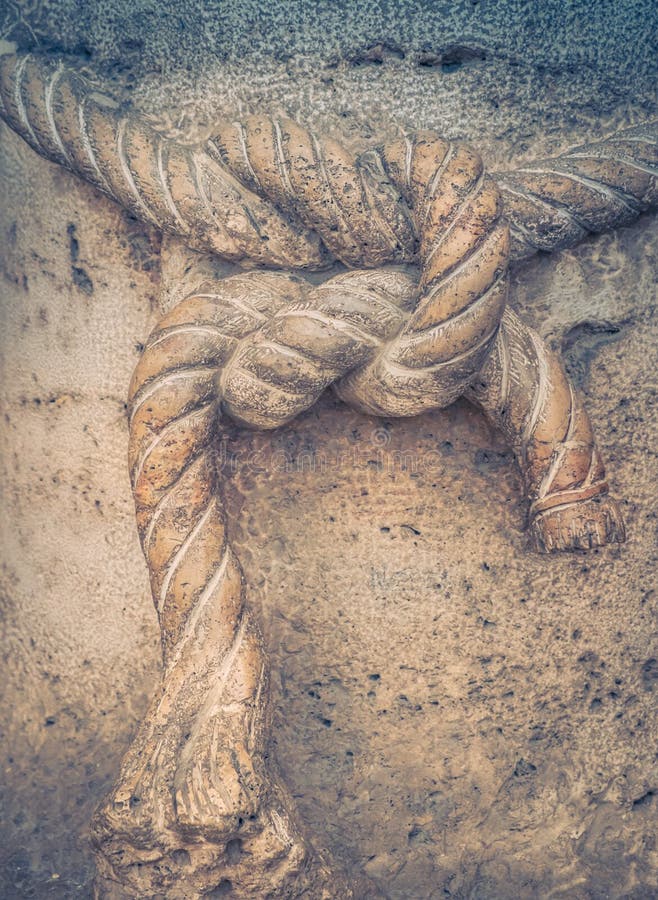 Reef knot. stock image. Image of carved, tight, stone - 55568333