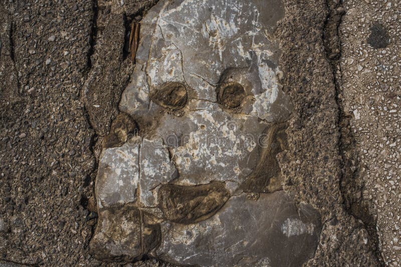 Carved rock with face stock image. Image of romantic - 166192109