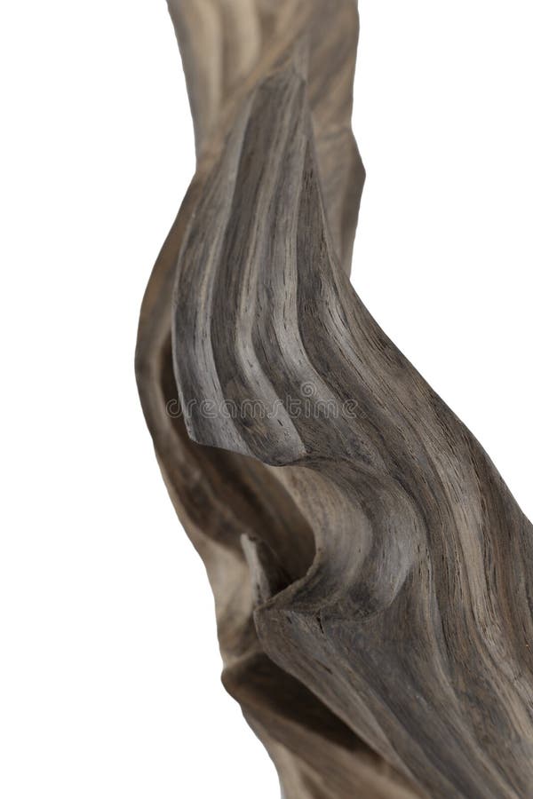 Carved Sculpture of Bog Oak on a White Background. Stock Image - Image ...