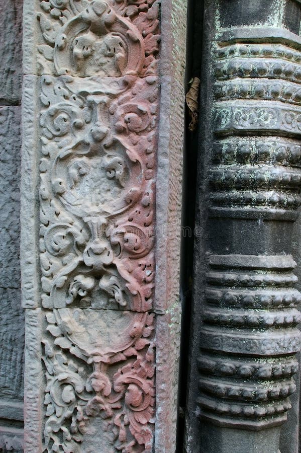 Carved shape stock image. Image of angkor, east, carving - 10478811