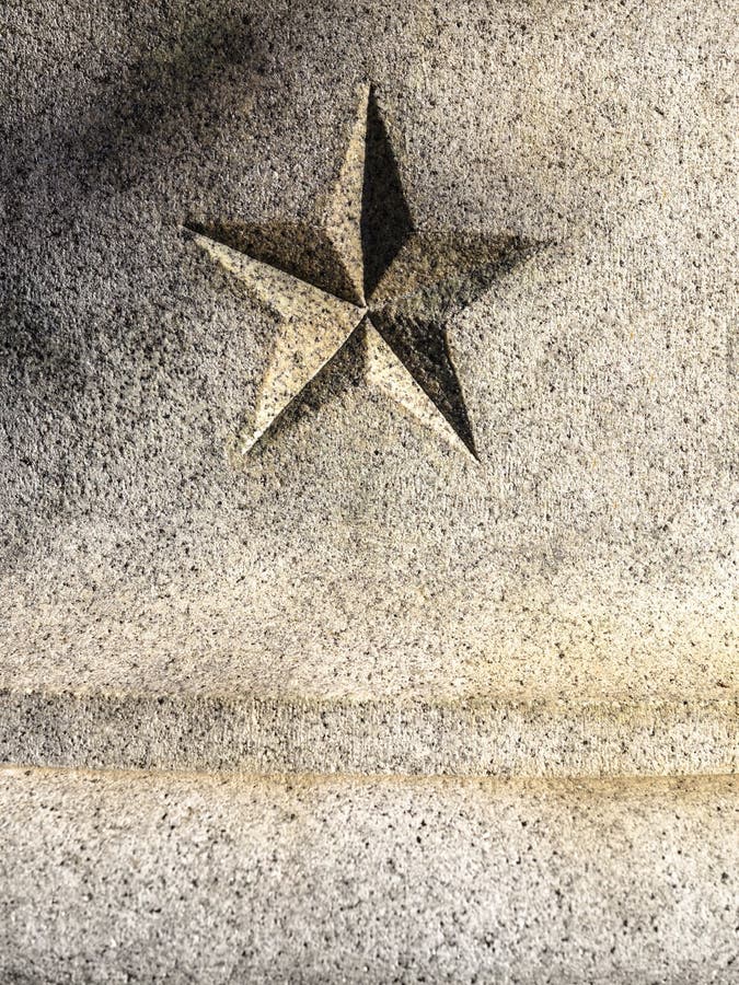 Carved Star in Granite - Vertical Stock Photo - Image of side, pasadena ...