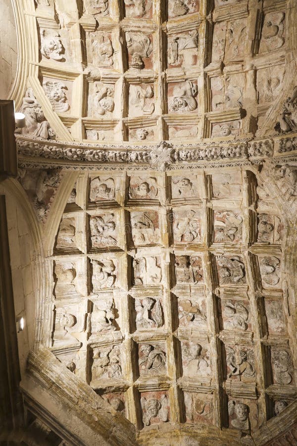 Carved Stone Ceiling Cathedral Cuenca Stock Photos - Free & Royalty ...