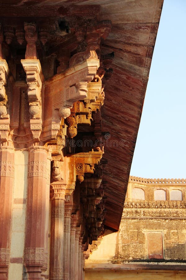 Carved Stone Colonnade on Sunny Day Stock Photo - Image of architecture ...