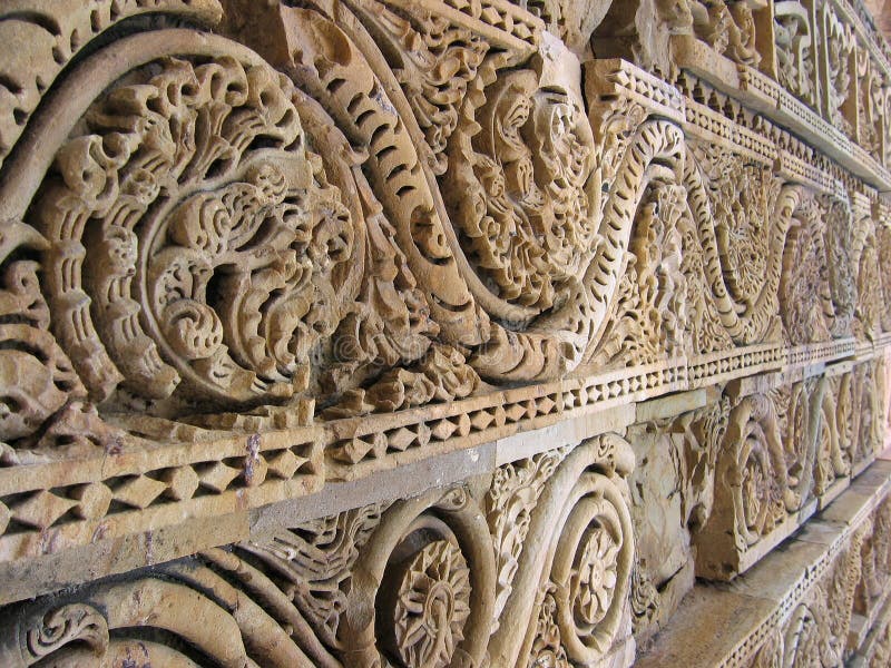Carved stone in Delhi stock photo. Image of minar, carvings - 562872