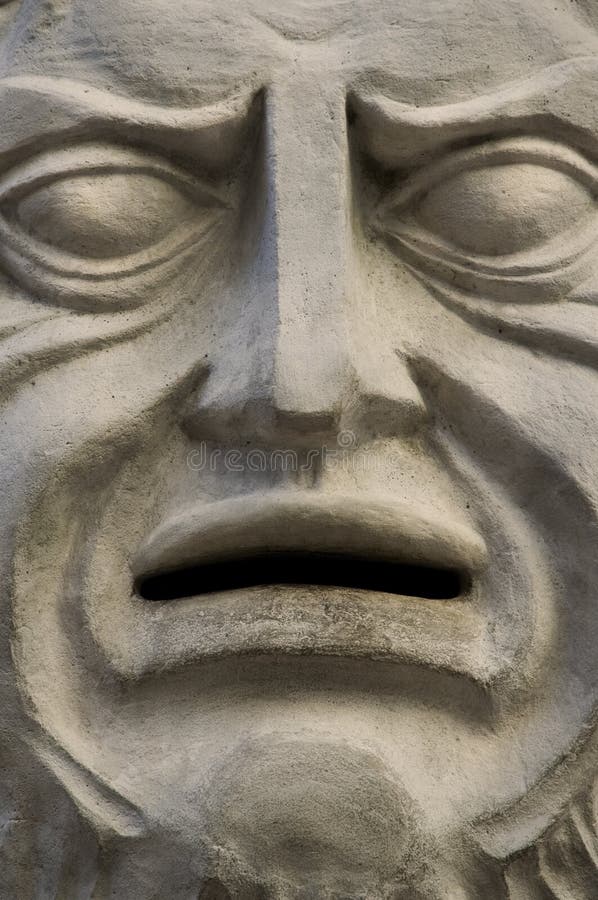 Carved Stone Face Mask Picture. Image: 4086397