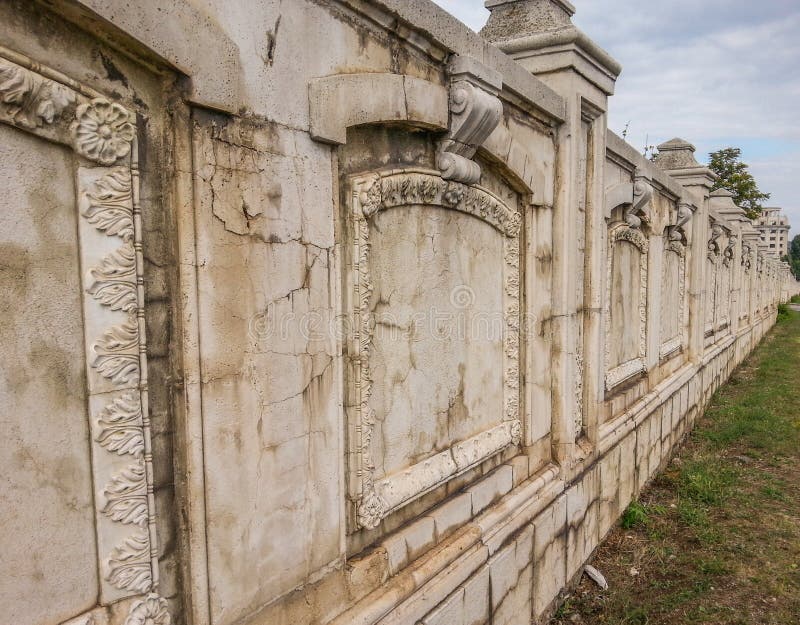 Carved stone fence stock photo. Image of castle, decor - 75727156