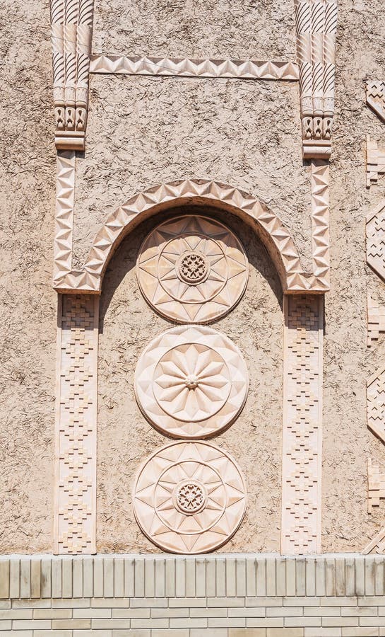 Carved Stone Pattern of the Traditional Wall Decoration of an Arab ...