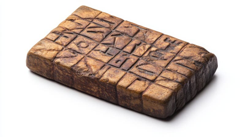 Ancient Carved Stone Tablet Showcasing Intricate Symbols and Patterns ...