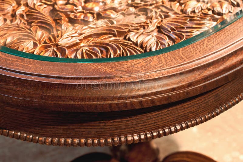 Carved table close up stock photo. Image of seat, furniture - 52480296