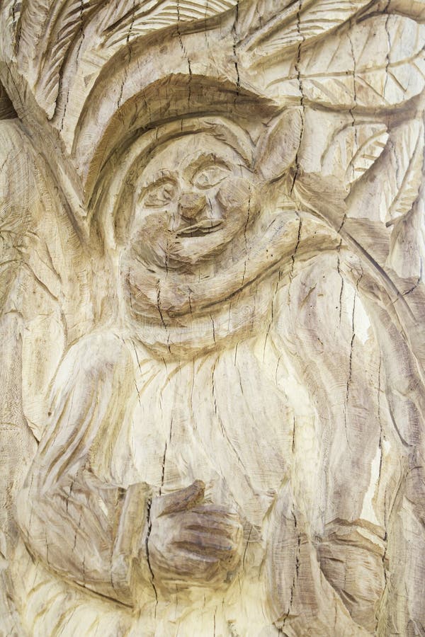 Carved Tree Gnome stock image. Image of happiness, forest - 45123957