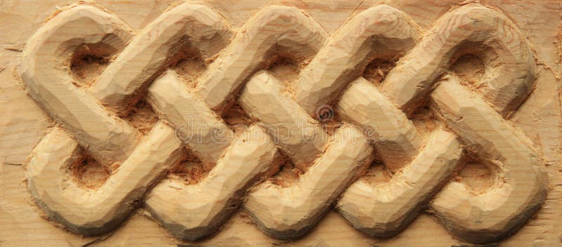 Carved Wood Celtic Interlace Stock Image - Image of interlace, design ...