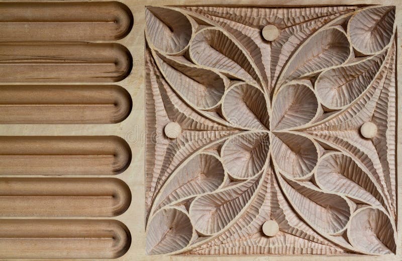 Carved wood panel stock image. Image of horizontal, carve - 15739671