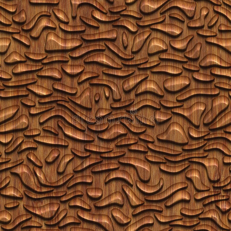 Carved Wood Seamless Texture Stock Illustration - Illustration of ...