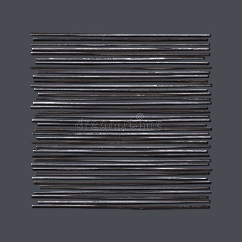 Carved Wood Stick Texture on Dark Background, 3d Illustration Stock ...