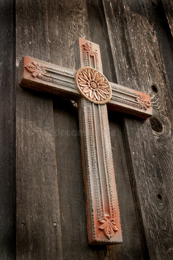 Carved Wooden Cross stock image. Image of suffering, resurrection - 602261