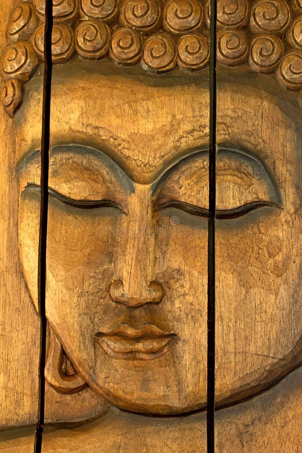 Carved Wooden Face Panel stock image. Image of asian - 26006385