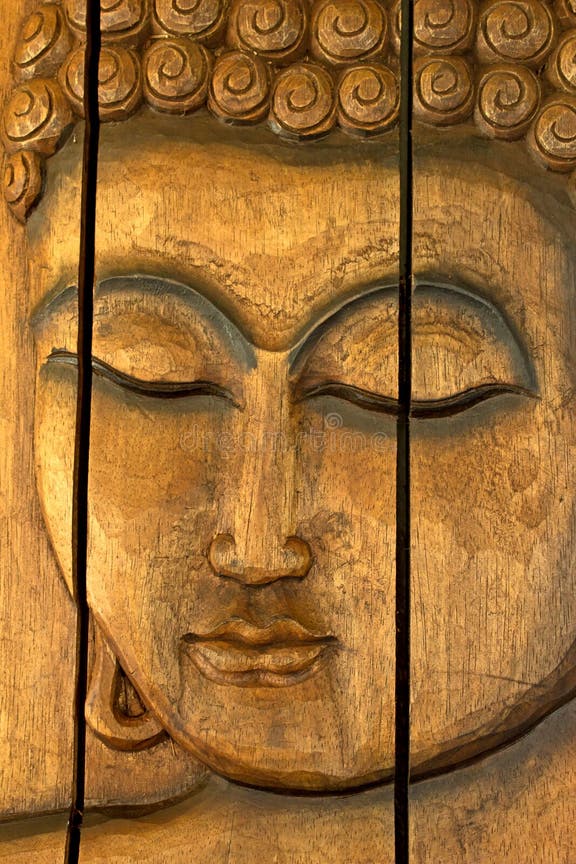 Carved Wooden Face Panel stock image. Image of asian - 26006385