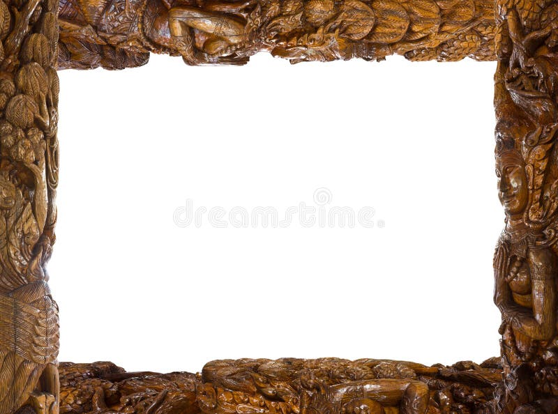 Carved wooden frame. stock photo. Image of macro, decorate - 27863432