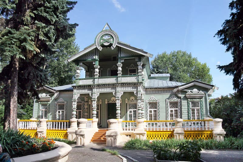 Carved wooden house stock image. Image of culture, mezzanine - 38277973
