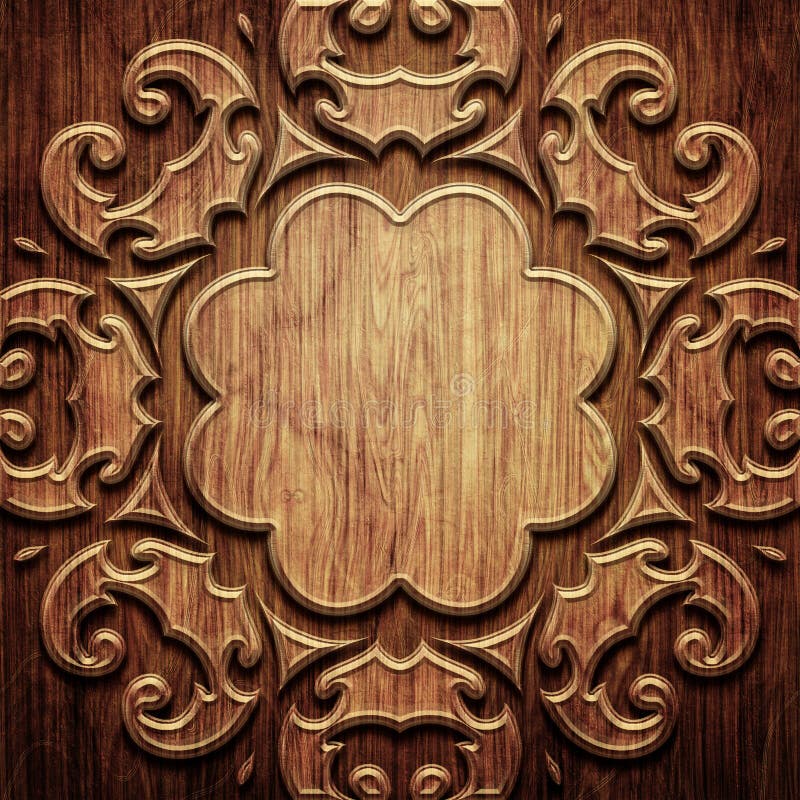 Carved wooden pattern stock image. Image of decoration - 35266899