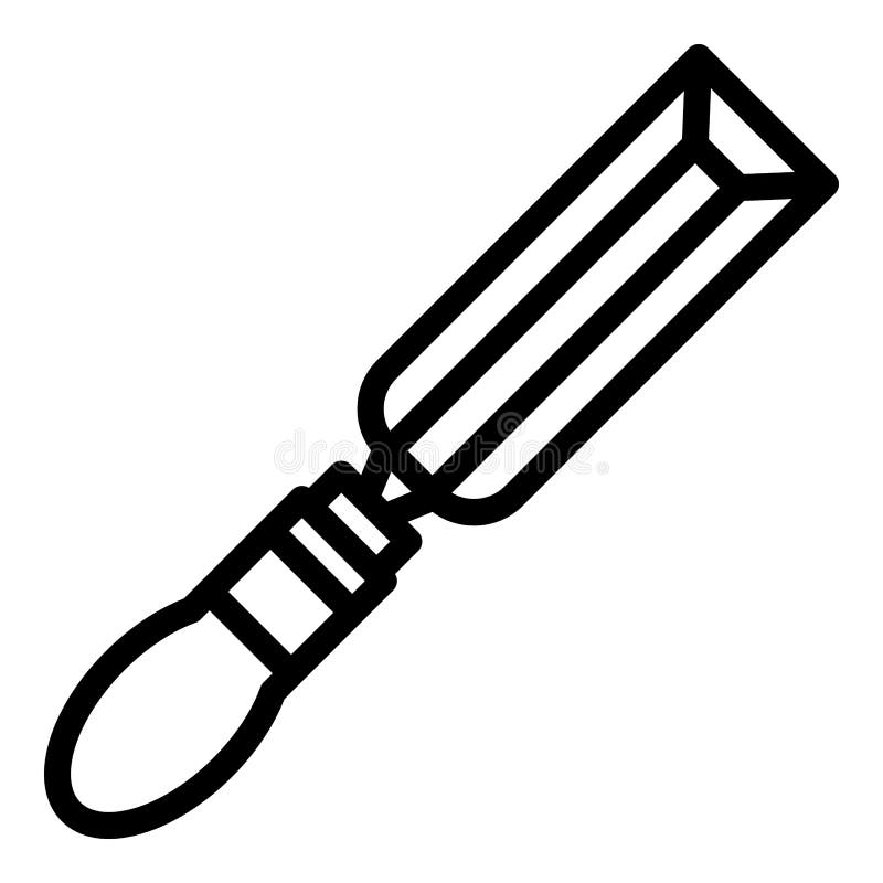 Carving Chisel Icon, Outline Style Stock Vector - Illustration of gouge ...