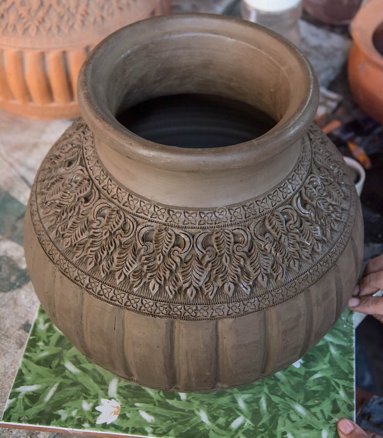 Carving Clay for Make Earthenware. Stock Photo - Image of creativity ...