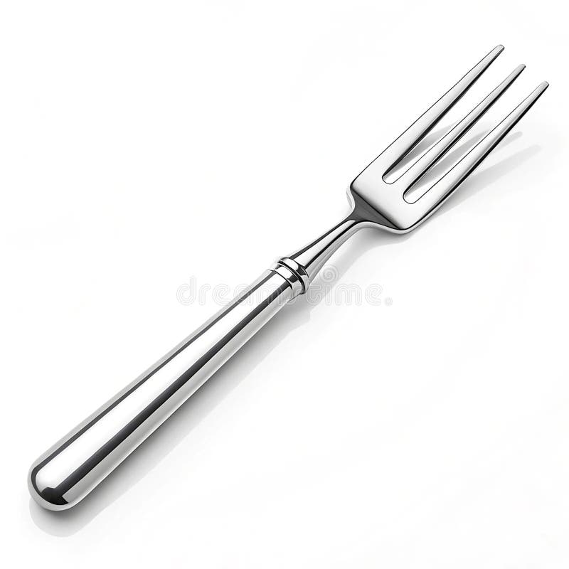 Carving Fork with Stainless Steel Tines on White Background Stock ...