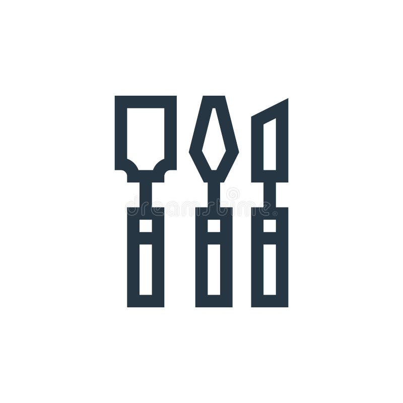 Carving Icon Vector from Handcrafts Concept. Thin Line Illustration of ...