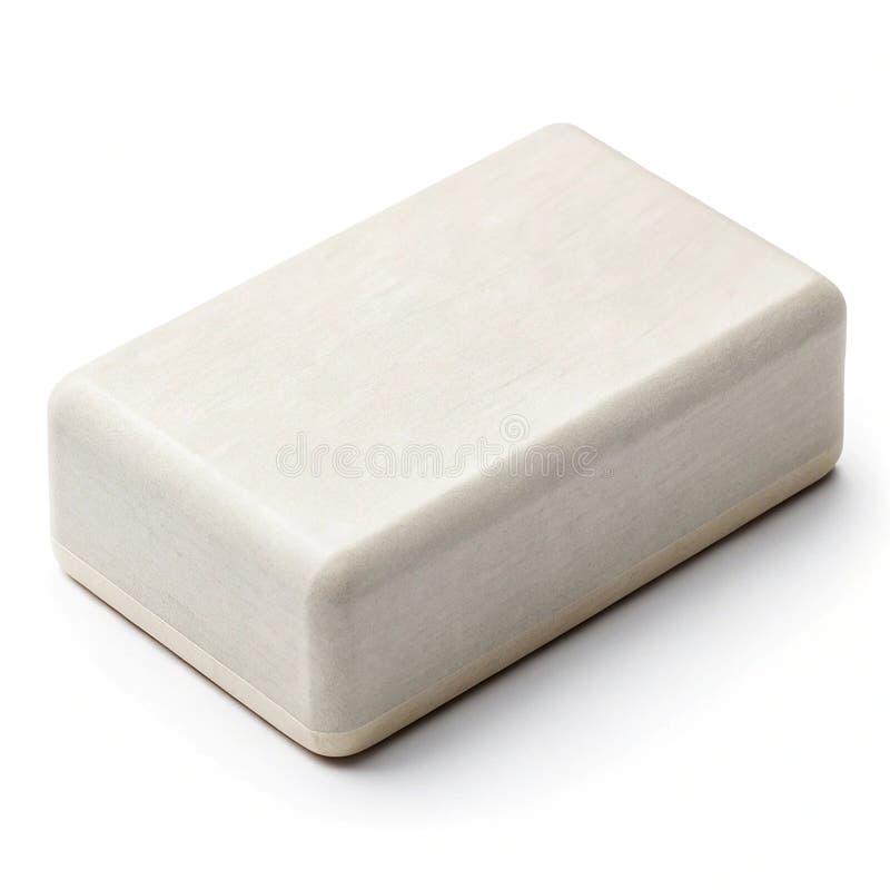Carving Rubber Block Isolated on White Background Stock Illustration ...