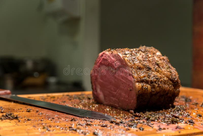 Carving Wagyu beef stock image. Image of food, roast - 98773069