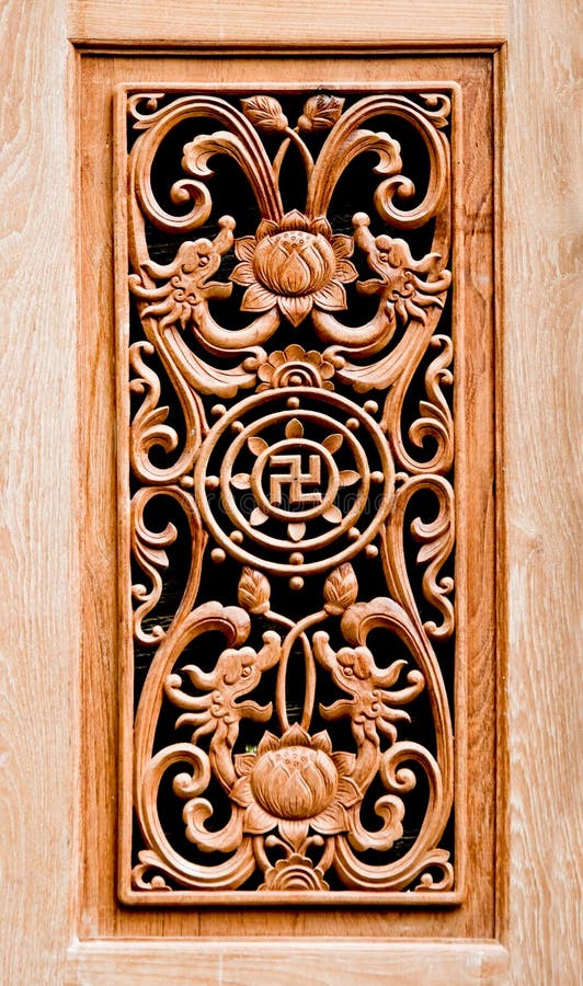 Traditional Chinese Style Wood Carving Stock Photo - Image of border ...